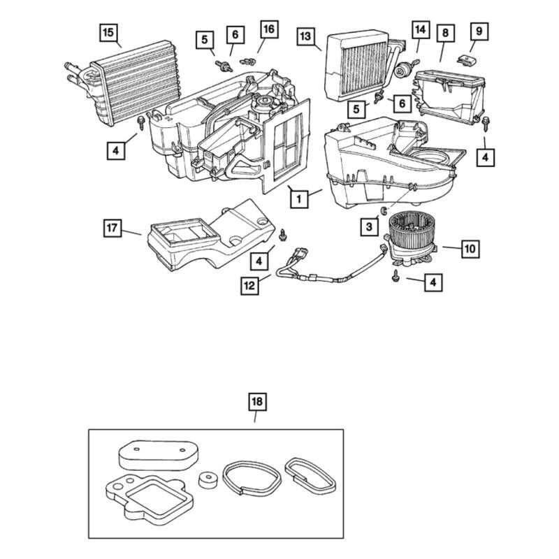 Mopar® - HVAC Unit Case Seal Kit