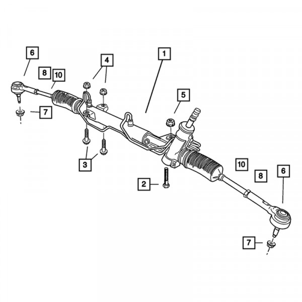 Mopar® 05114163AA - Rack and Pinion Assembly