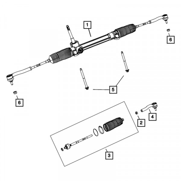 Mopar® 05154439AB - Rack and Pinion Gear