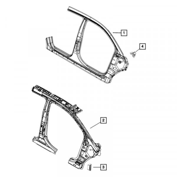 Mopar® 05178520AC - Passenger Side Body Side Aperture Extension