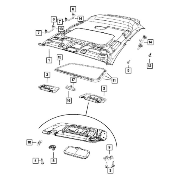 Mopar® - Sunroof Trim Lace