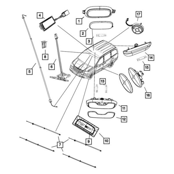 Mopar® 1LZ65XT1AB - Cargo Box Light Bulb