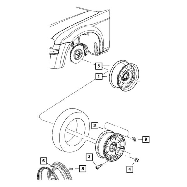 Mopar® 1TA03PAKAA - Alloy Factory Wheel