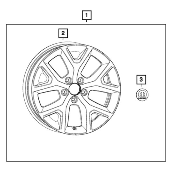 Mopar® 1UT911XFAB - Aluminum Wheel