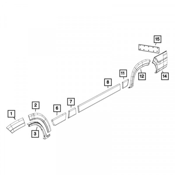 Mopar® 1ZT34LAHAA - Side Body Panel Molding