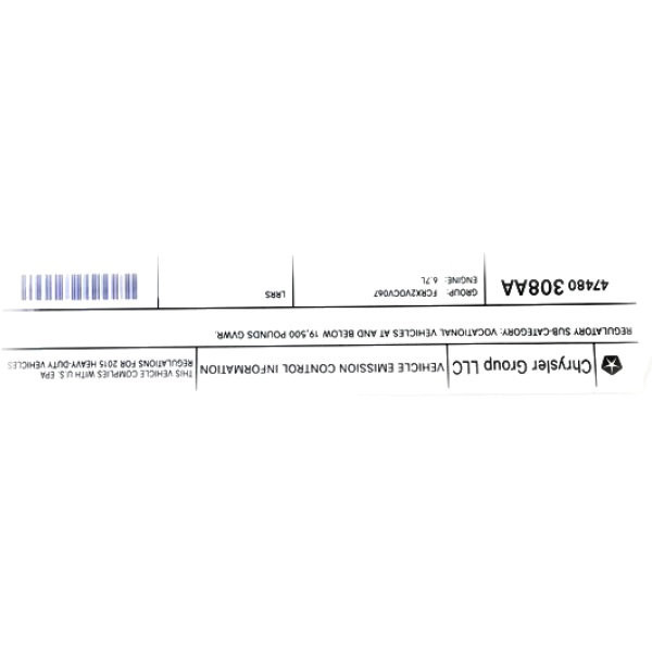 Mopar® 47480308AA - Vehicle Emission Control Information Label