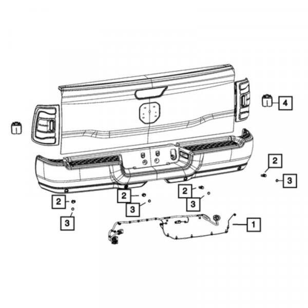 Mopar® 52112737AE - Rear Bumper Wiring