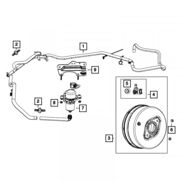 Mopar® 52124752AH - Brake Booster Vacuum Hose