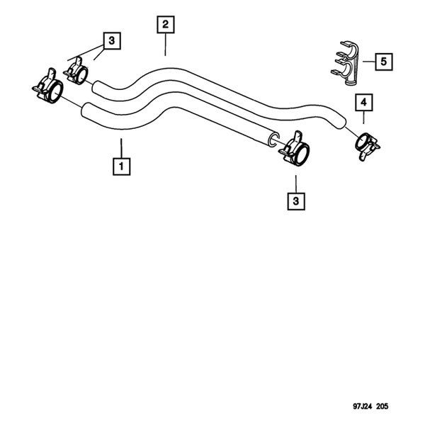 Mopar® 55036344 - HVAC Heater Hose