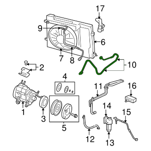 Mopar® 55056210AB - A/C Refrigerant Suction Hose