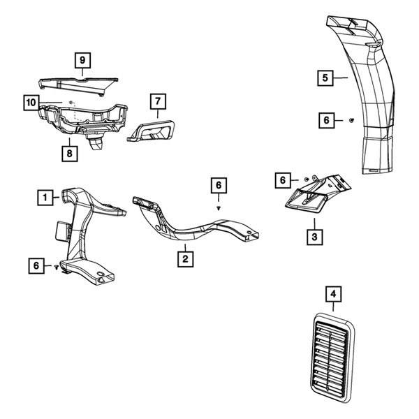 Mopar® 55056417AD - Air Distribution Duct