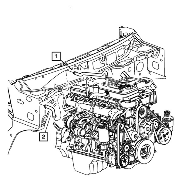 Mopar® 55056507AB - HVAC Heater Hose Assembly