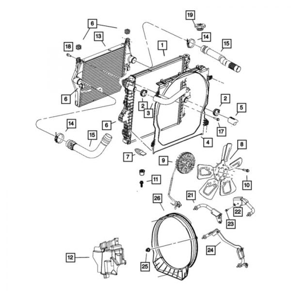 Mopar® 55056945AE - Engine Coolant Radiator Hose