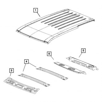 Jeep Grand Cherokee OEM Roofs & Parts | Panels, Drip Rails — CARiD.com