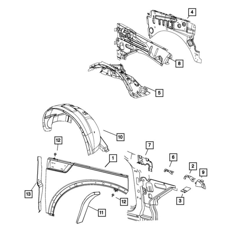 Mopar® - Fender Front Carrier Mounting Bracket