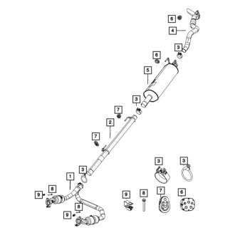 Ram 1500 OEM Exhaust Parts | Systems, Tips, Pipes — CARiD.com