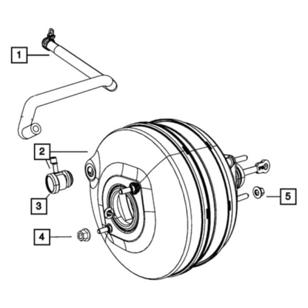 Mopar® 55398761AI - Brake Booster Vacuum Hose
