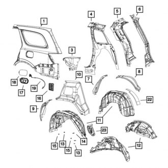 Jeep OEM Quarter Panels & Parts - Rear & Front | CARiD