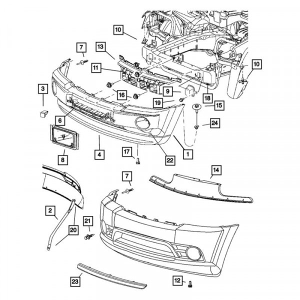 Mopar® 68044528AB - Front Lower Valance Panel