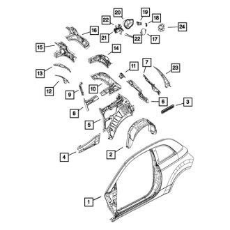 Fiat 500 OEM Quarter Panels & Parts - Rear & Front | CARiD