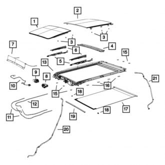 Car Sunroofs & Components | Weatherstrips, Guide Rails, Moldings ...