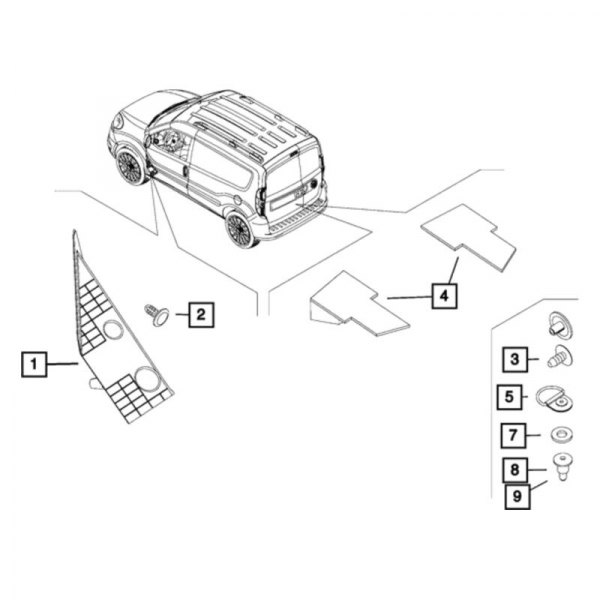 Mopar® 68095849AA - Cargo Tie Down Loop