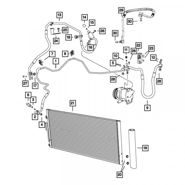 Mopar® 68127834AA - HVAC Heater Hose Retainer Clip