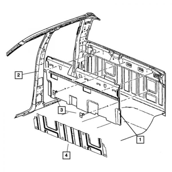 Mopar® 68137845AB - Rear Inner Dash Panel Insulation