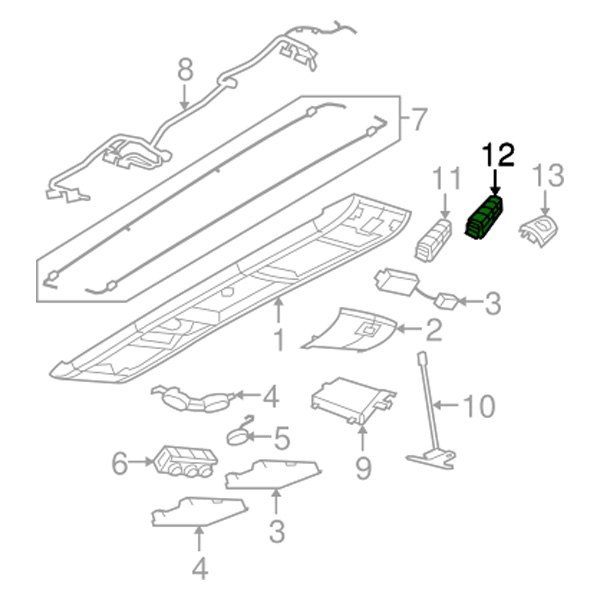Chrysler OE 68141126AA - Right Power Sliding Door Switch