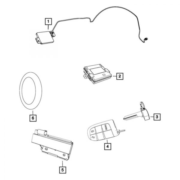 Mopar® 68143494AI - Keyless Entry Receiver