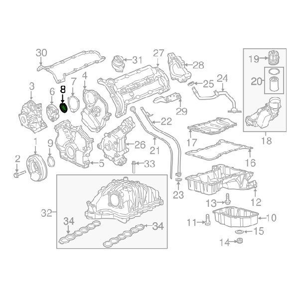 Ram OE 68147515AA - Engine Oil Separator Filter Seal