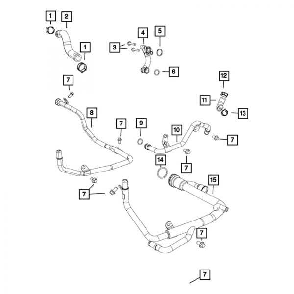 Mopar® 68147604AA - Engine Coolant Hose