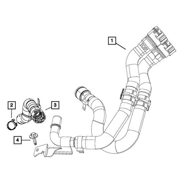 Mopar® 68156282AB - HVAC Heater Hose