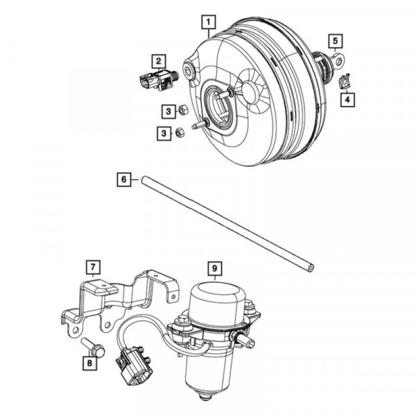 Mopar® 68184673AE - Brake Booster Vacuum Hose