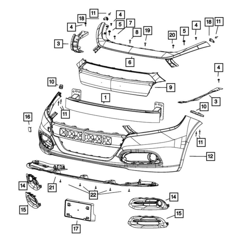 Mopar® 68191423AD - Front Valance Panel