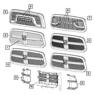 Ram 1500 Grille Frames & Moldings — CARiD.com