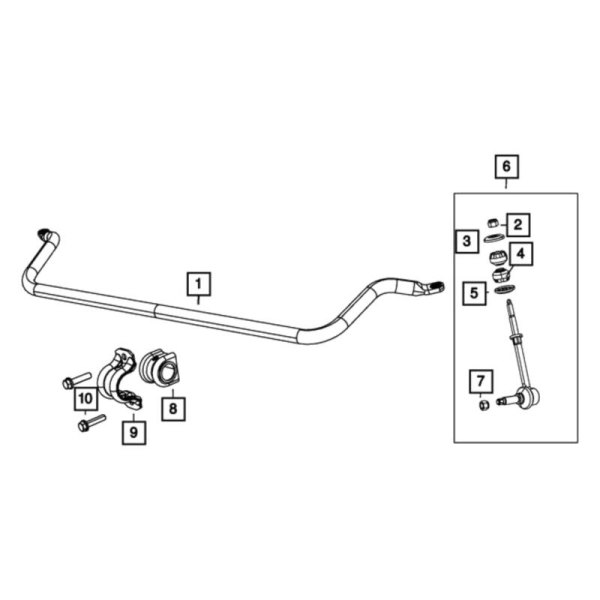 Mopar® 68209833AA - Sway Bar Bracket