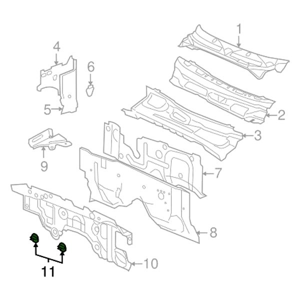 Mopar® 68213384AA - Sound Absorber Nut
