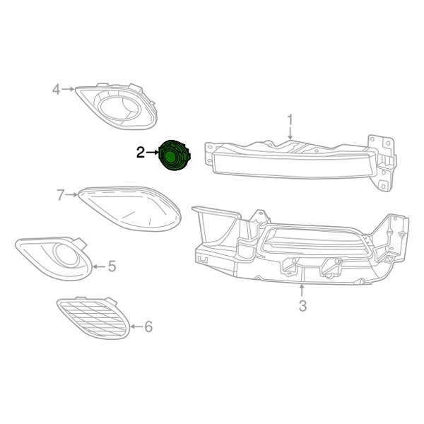 Mopar® 68228884AF - Replacement Fog Light