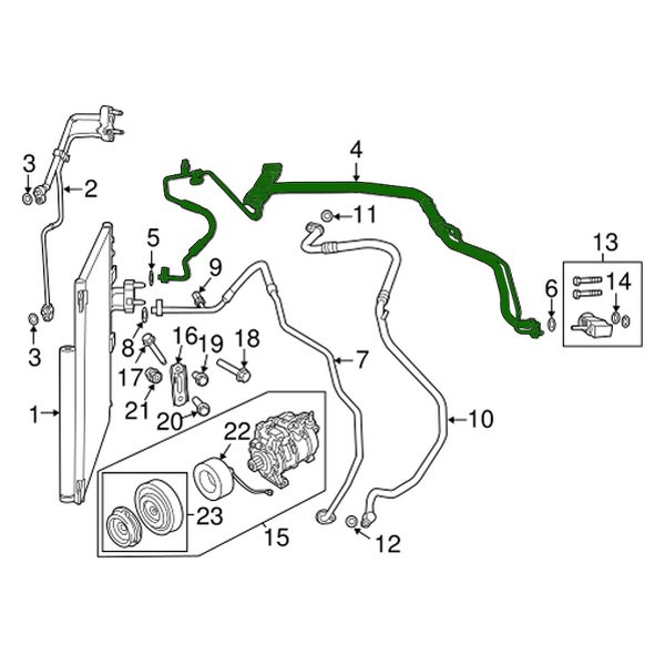 Mopar® 68231313AD - A/C Refrigerant Suction Hose