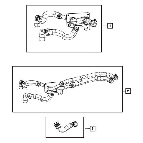 Jeep OE 68253365AA - Engine Coolant Hose