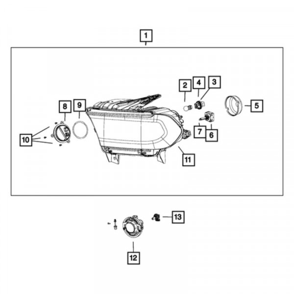 Mopar® 68261179AH - Headlamp
