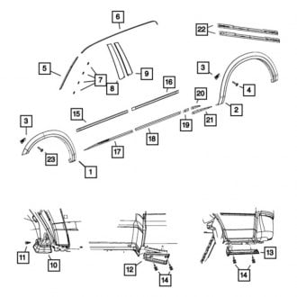 Dodge Ram OEM Roofs & Parts - Panels, Drip Rails | CARiD