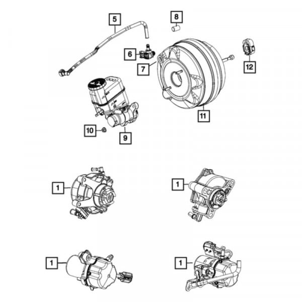 Mopar® 68291967AD - Brake Booster Vacuum Hose