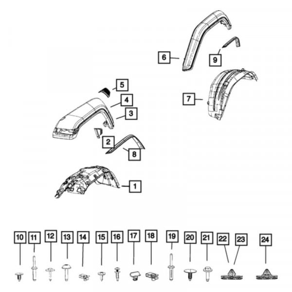 Mopar® 68297665AE - Front Left Fender Insert Emblem