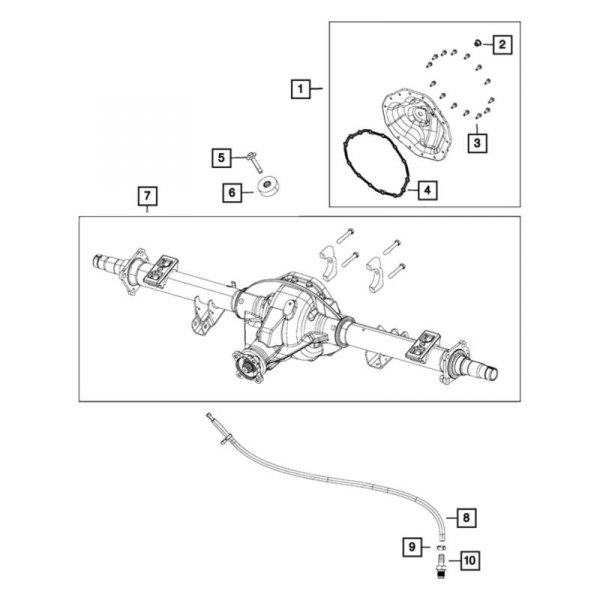 Mopar® 68299498AB - Rear Axle Assembly