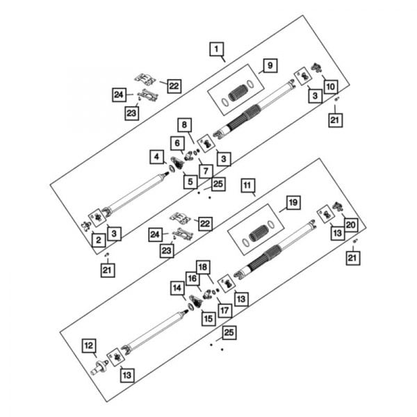 Mopar® 68304457AD - Rear Driveshaft