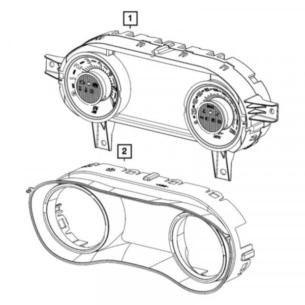 Mopar® 68304616AA - Instrument Cluster Mask