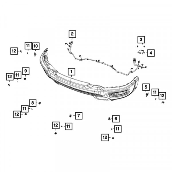 Mopar® 68335621AC - Park Assist Sensor Bracket