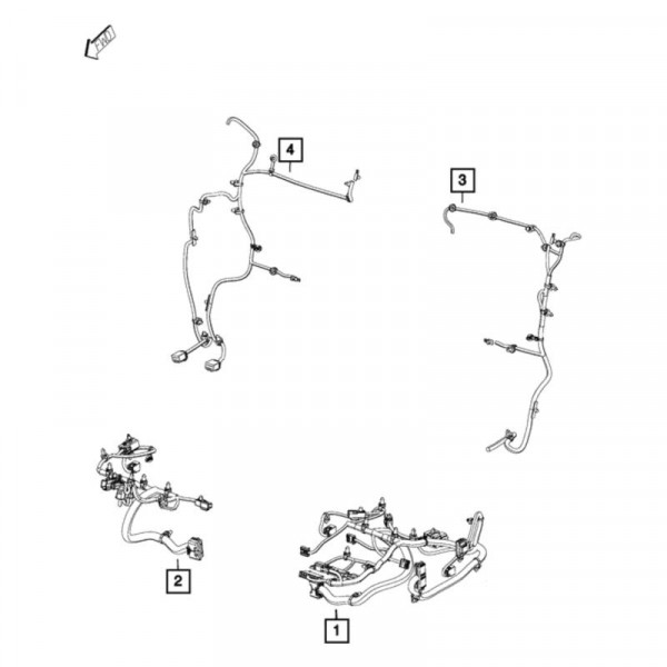 Mopar® 68349474AC - Passenger Side Seat Back Wiring